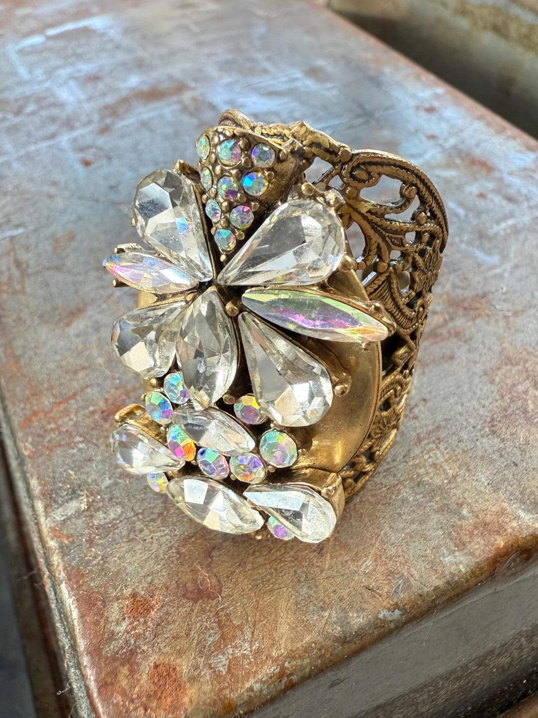 Vintage Kim Craftsman Ring Base With Found Decoration - Etsy