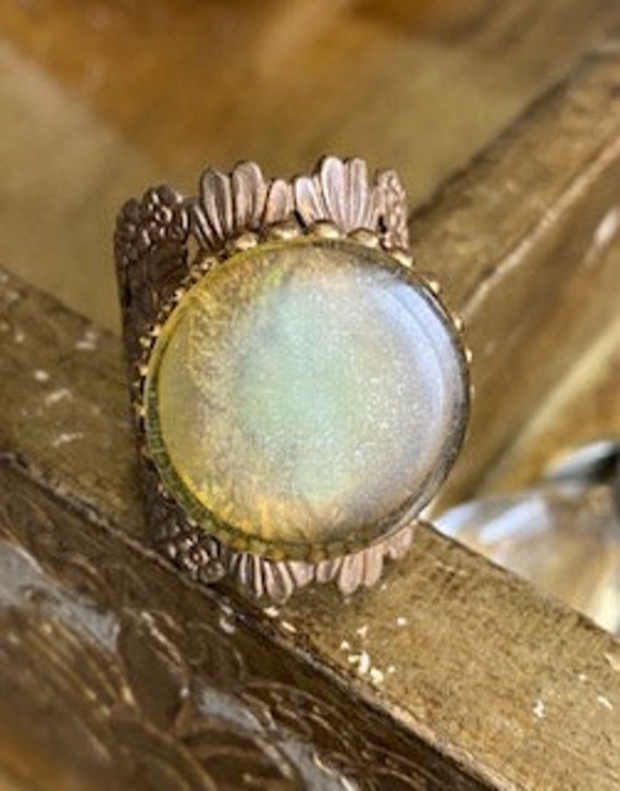 Vintage Brass Adjustable Costume Ring | Etsy