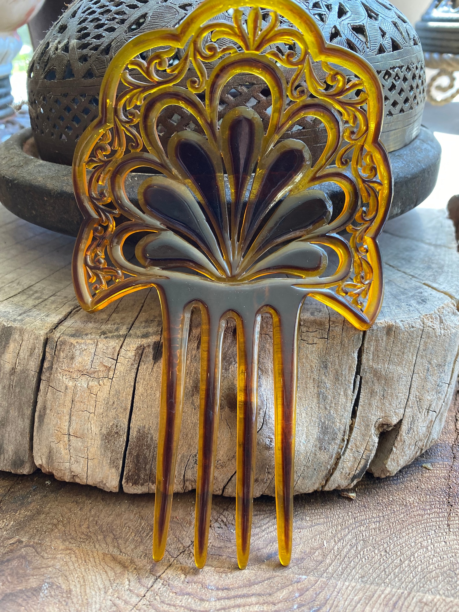 Vintage Huge Hair Comb - Etsy