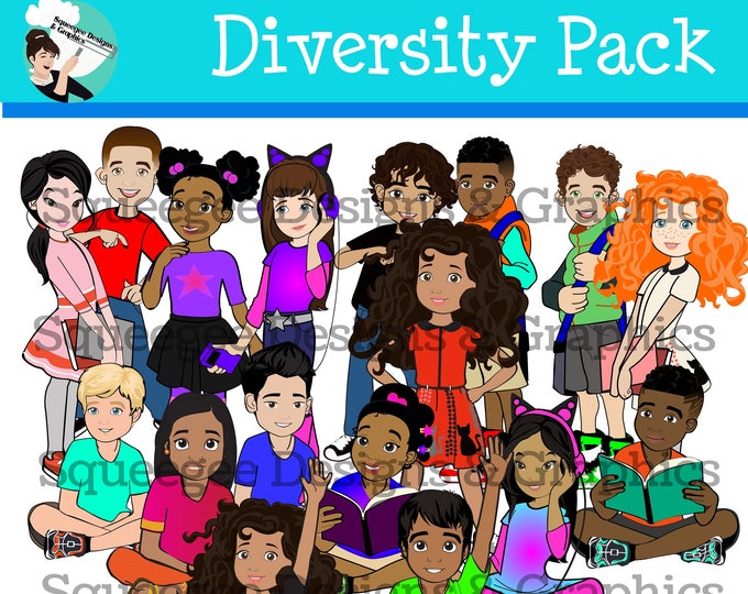 Kids Clipart, Diversity, Classroom, Children, Ethnic, Multicultural ...