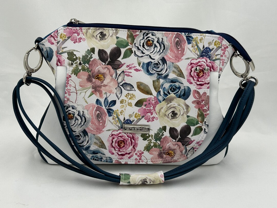Blue and White Floral Handbag | Floral Purse | Brighstone Purse ...