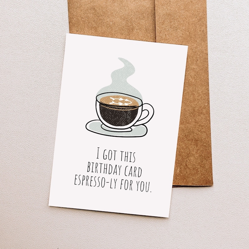 Coffee Birthday Card - Etsy