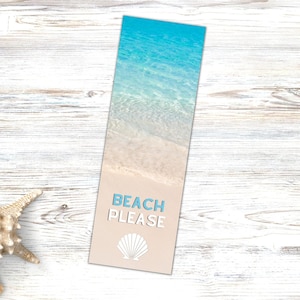 Beach Quote Bookmark: Funny Pun, Seashell Design, Recycled Paper - Etsy