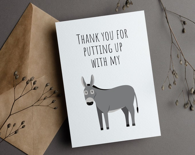 Donkey Greeting Cards Pack - Etsy UK