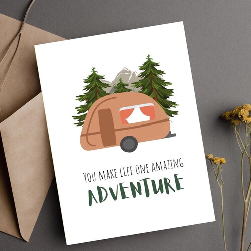 Happy Birthday Camping Card - Etsy