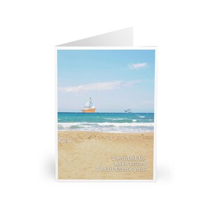 Ocean Theme Thank You Card for Gratitude, Beach Greeting Card for Thank ...