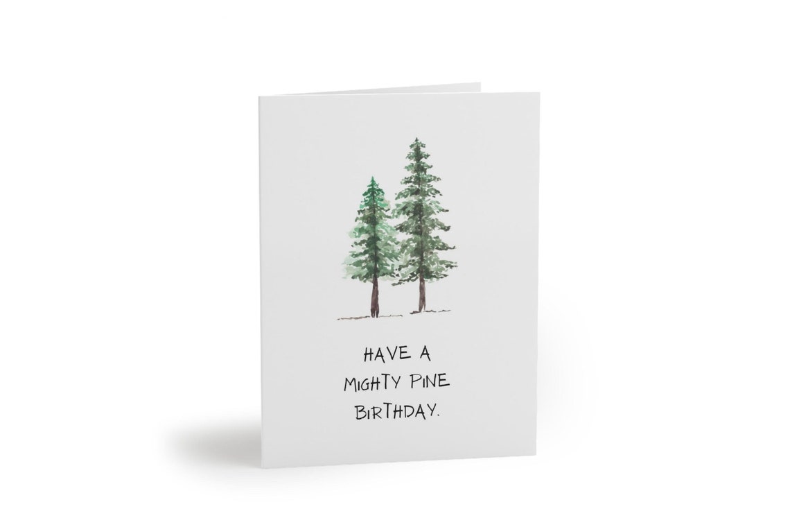 Pine Tree Birthday Card: Funny Nature Pun for Hiker - Etsy Canada