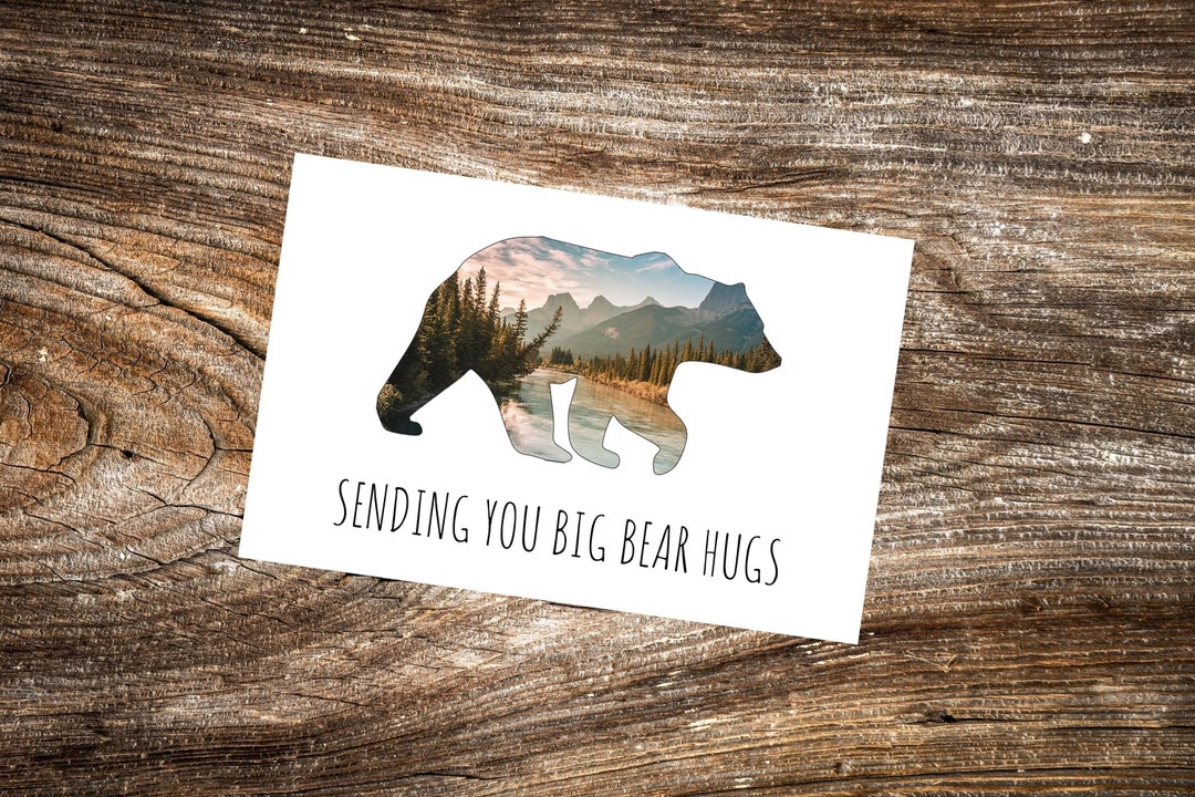 Bear Postcard Set Features a Mountain View From Canmore - Etsy
