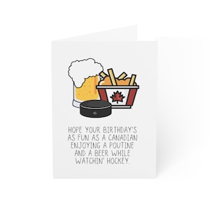 Poutine Birthday Card for Canadian, Funny Food Greeting Card for ...