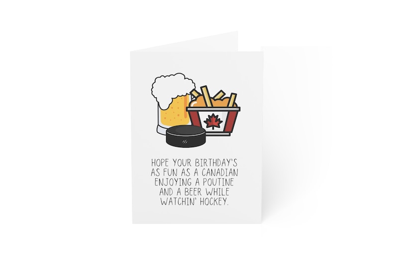 Funny Canadian Birthday Card: Canadian Food Pun, Eco-friendly - Etsy