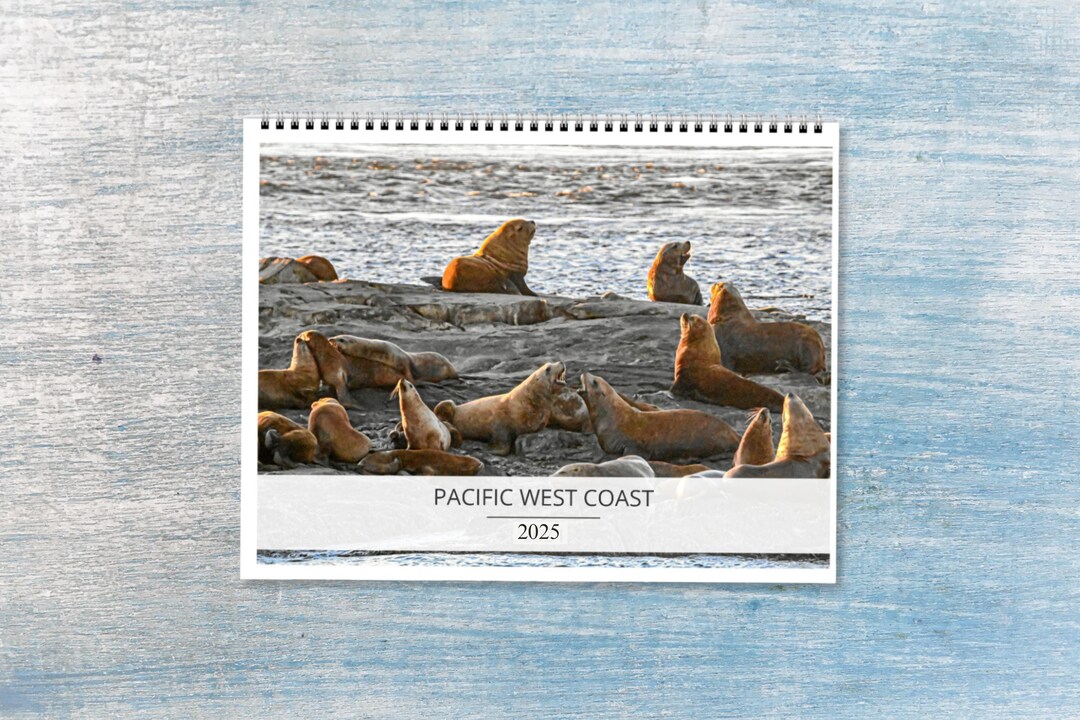 2025 Pacific West Coast Calendar, Ocean Photography Wall Calendar ...
