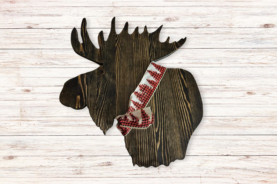 Moose Serving Tray for Christmas Dinner, Wooden Charcuterie Board ...