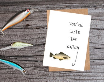 Funny I Love You Card You're My Favorite Catch - Etsy