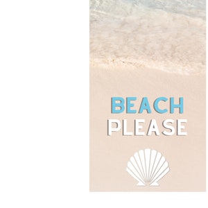 Beach Quote Bookmark, Beach Please, Funny Pun Bookmark, Seashell ...