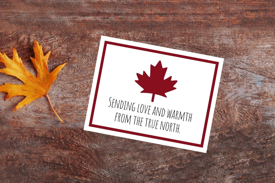 Set of 4 Canada Postcard Set, Red Maple Leaf Postcard Set, Canadian ...