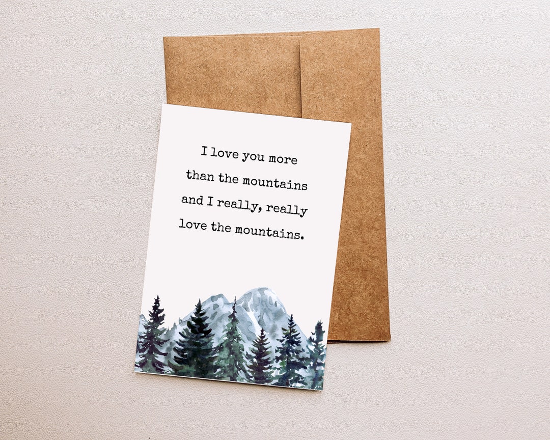 Mountain Greeting Card for Special Someone, Funny Mountain Card for ...