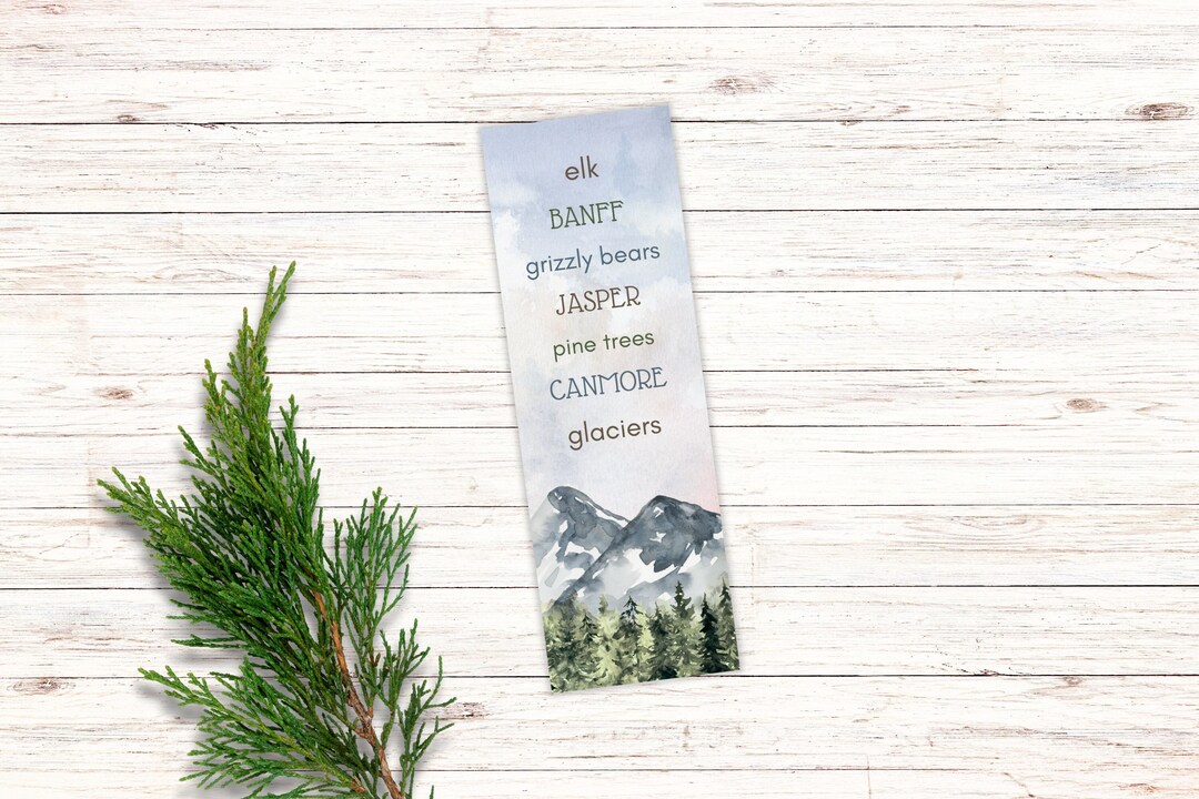 Banff Bookmark for Adventurer, Mountain Bookmark for Nature Lover ...