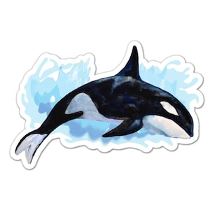 Killer Whale Sticker, Orca Sticker, Durable Vinyl Decal, Marine ...