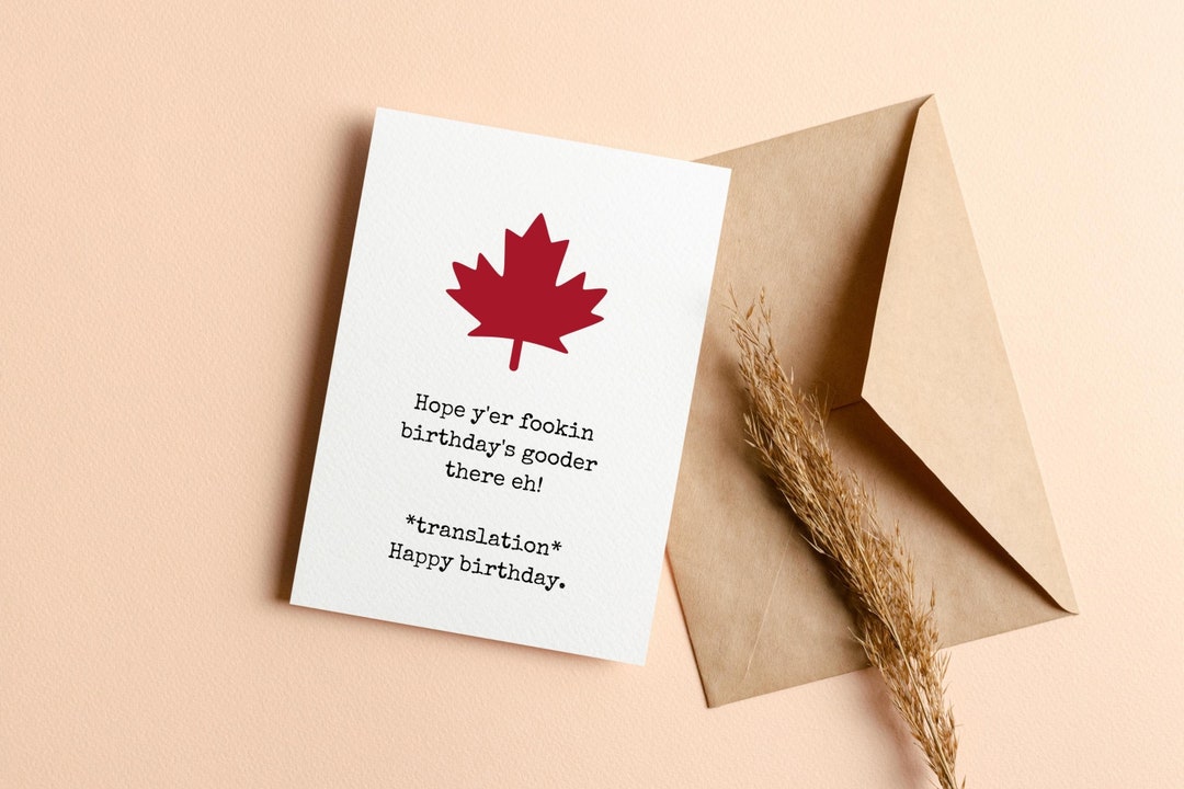 Funny Birthday Card for Canadian, Canada Birthday Card for Dad ...