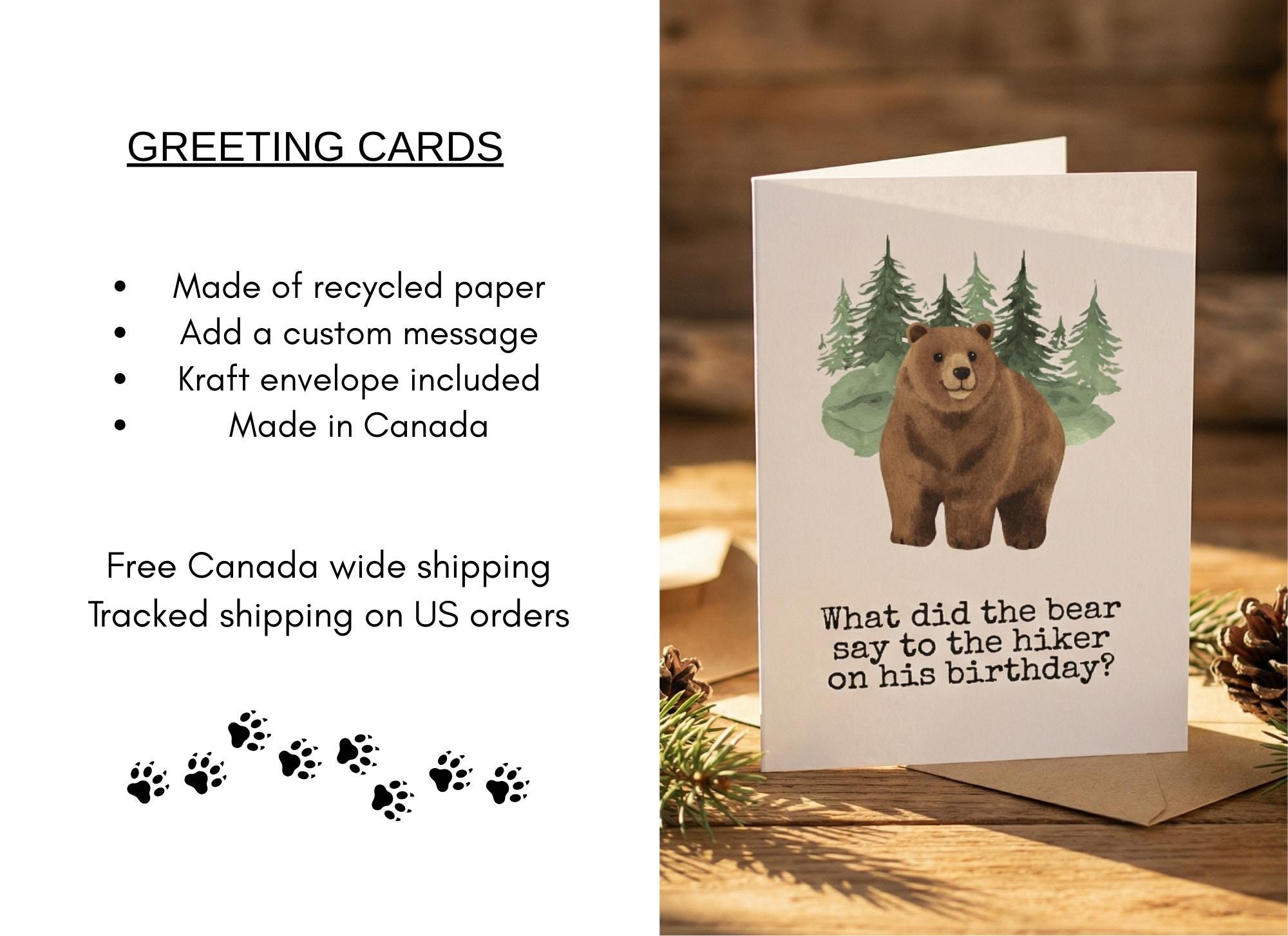 Pine Tree Birthday Card: Funny Nature Pun for Hiker - Etsy Canada