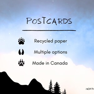 Set of 4 Canmore Mountain Postcards, Rocky Mountains Postcards, Rustic ...