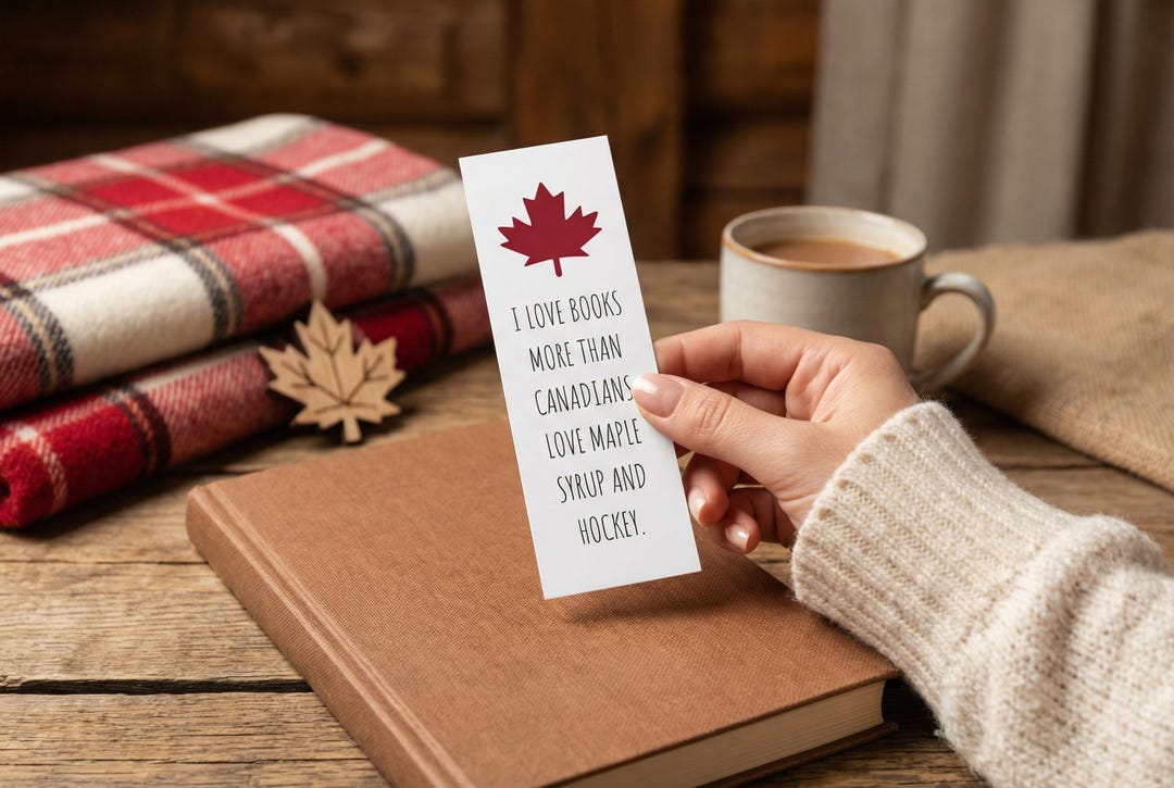 Red Maple Leaf Bookmark: Canadian Recycled Paper Gift - Etsy