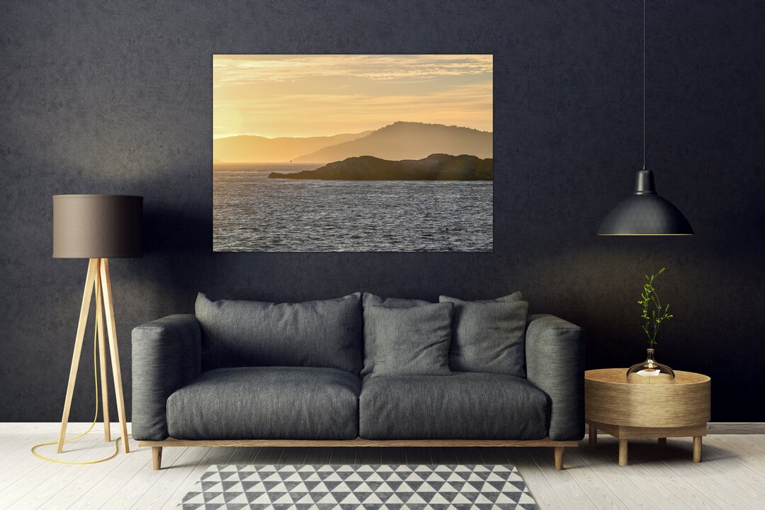 Ocean Sunset Wall Art for Bedroom, Coastal Seascape Canvas Print ...