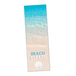 Beach Quote Bookmark, Beach Please, Funny Pun Bookmark, Seashell ...