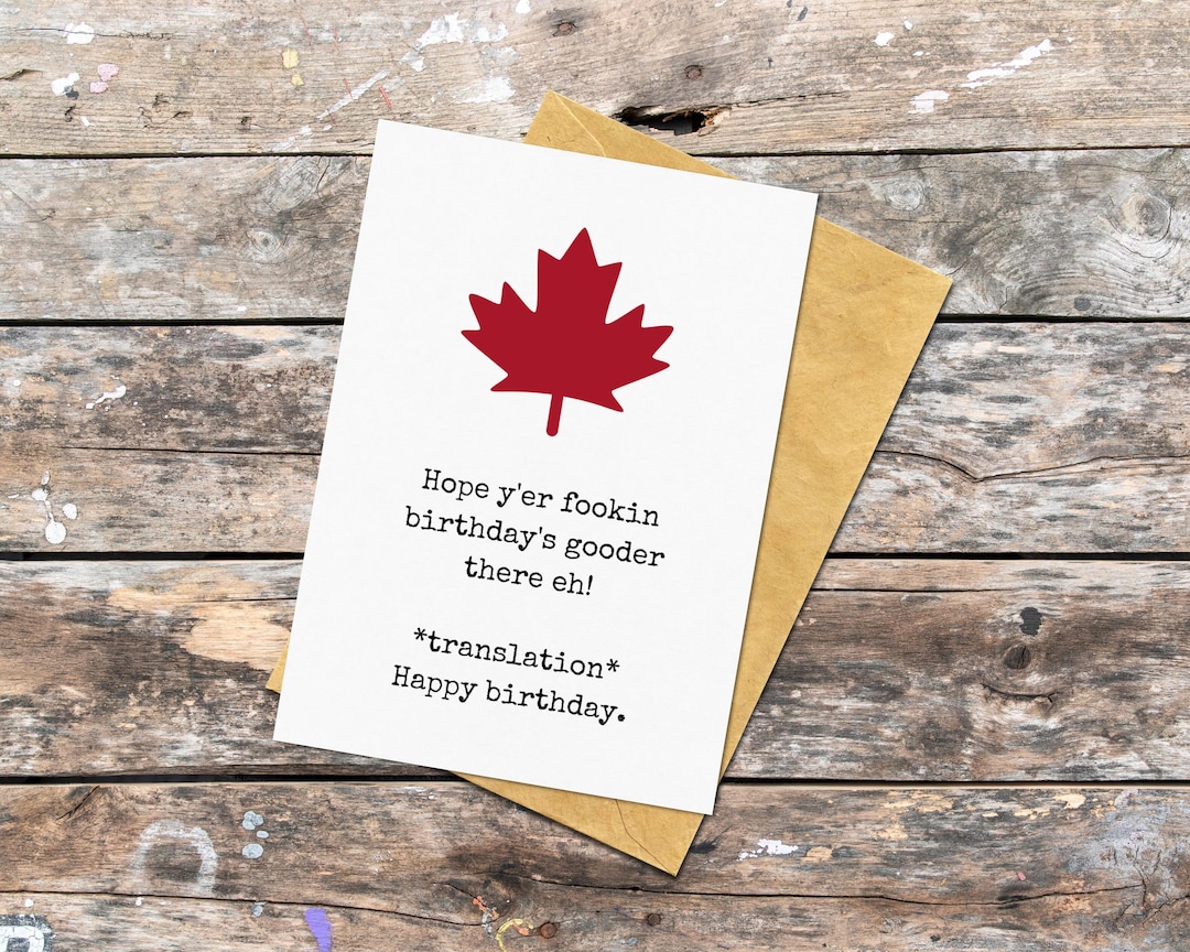 Funny Birthday Card for Canadian, Canada Birthday Card for Dad ...