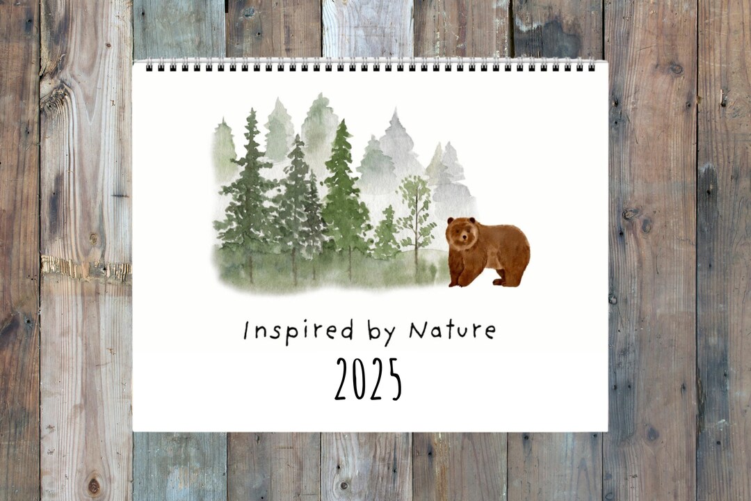 2025 Inspired by Nature Wall Calendar, Inspirational Quotes Calendar ...