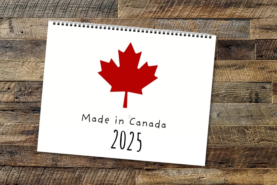 2024 Canada Wall Calendar, Made in Canada Calendar, Canadian Wall ...