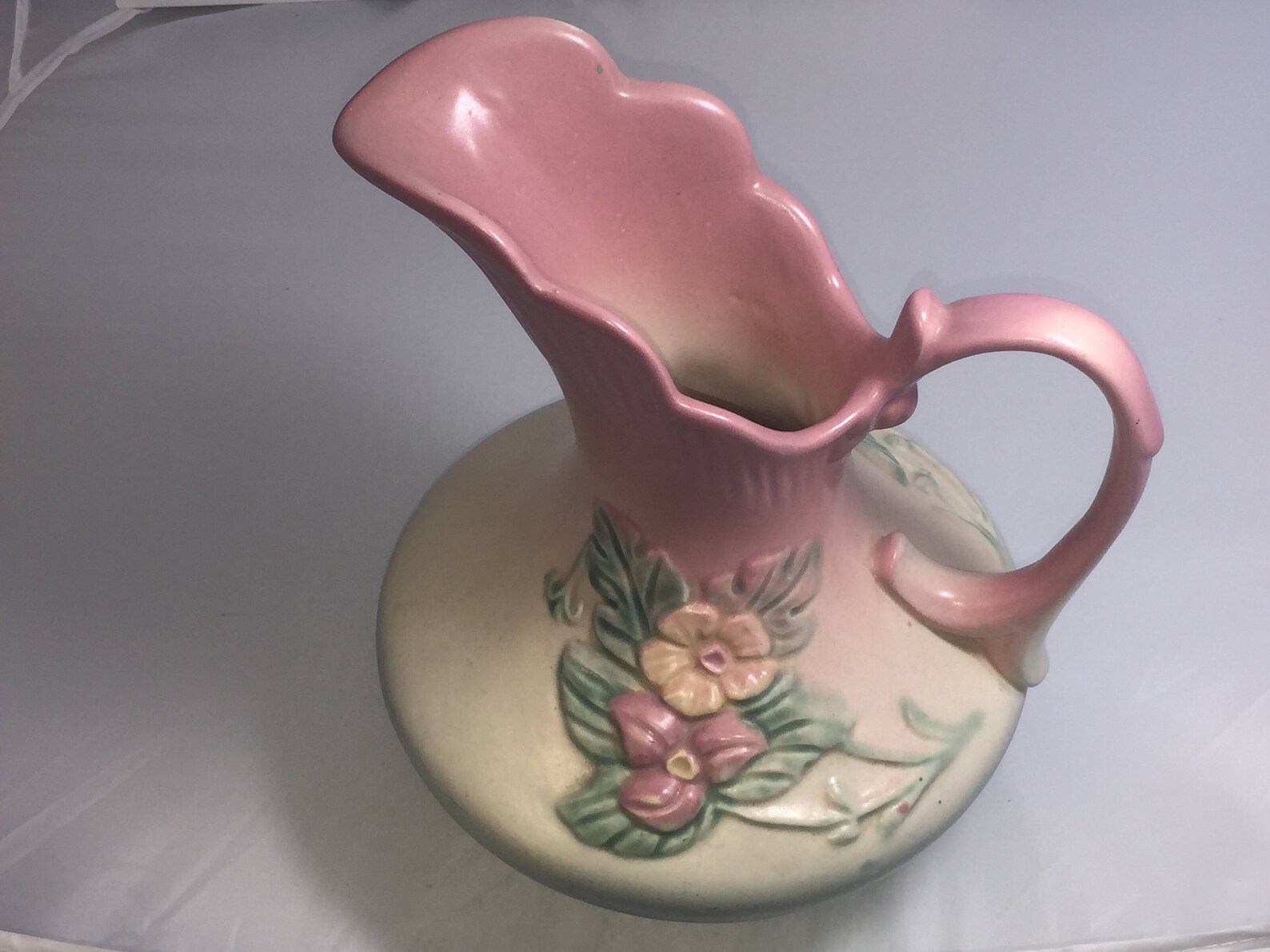 Vintage HULL w11-8 1/2'' Pink Pitcher ART Pottery - Etsy