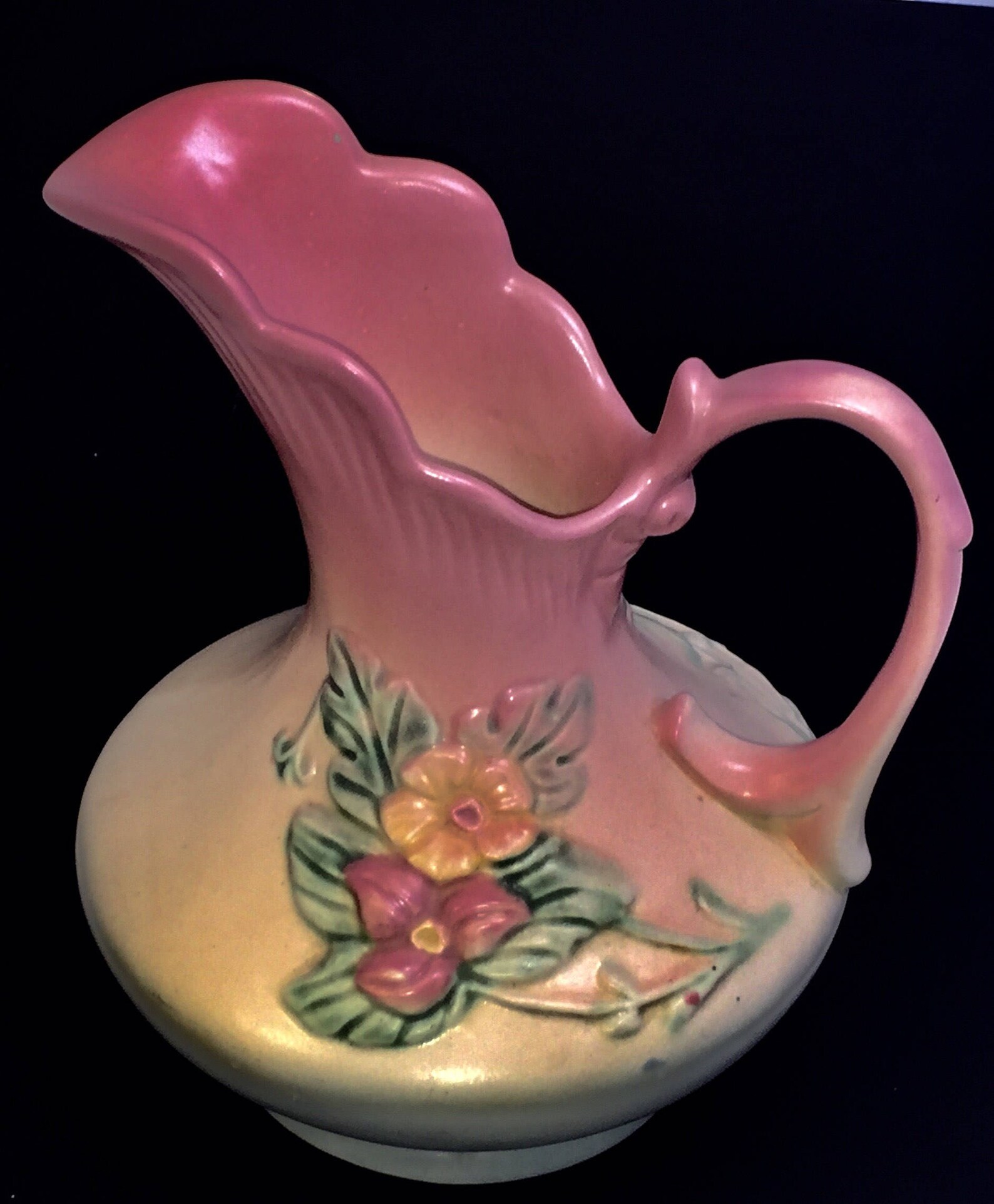 Vintage HULL w11-8 1/2'' Pink Pitcher ART Pottery - Etsy