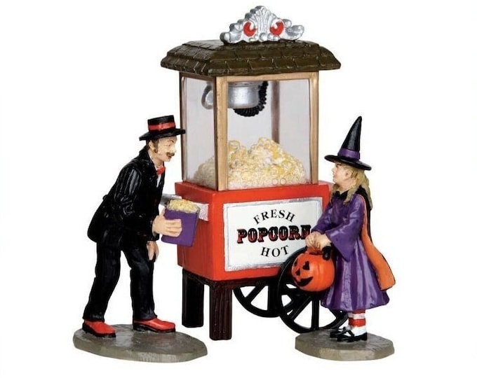 Lemax POPCORN TREATS Set of 3 # 32112 Halloween Spooky Town Village ...