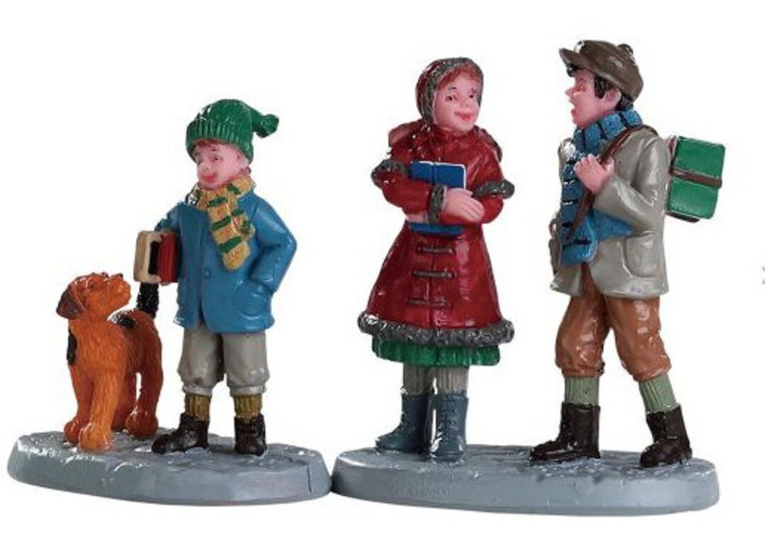 Lemax GOING TO SCHOOL Set of 2 #82595 Caddington Christmas Village ...