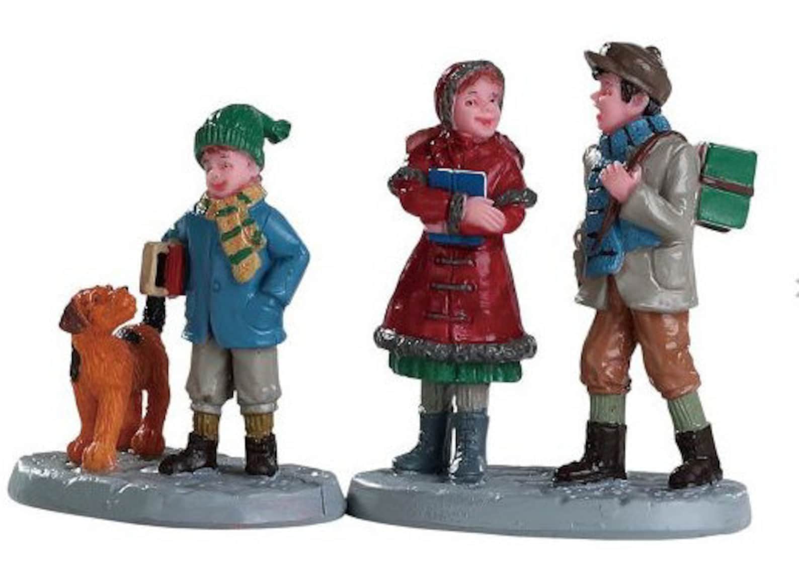 Lemax GOING TO SCHOOL Set of 2 #82595 Caddington Christmas Village ...
