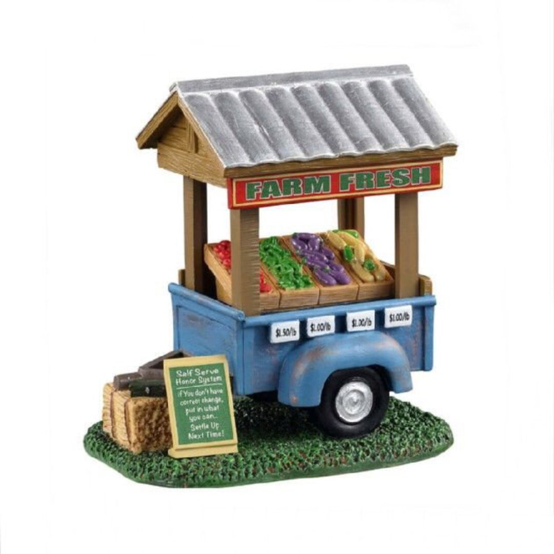 Lemax FARM FRESH VEGETABLE Trailer # 13565 Harvest Crossing Christmas ...