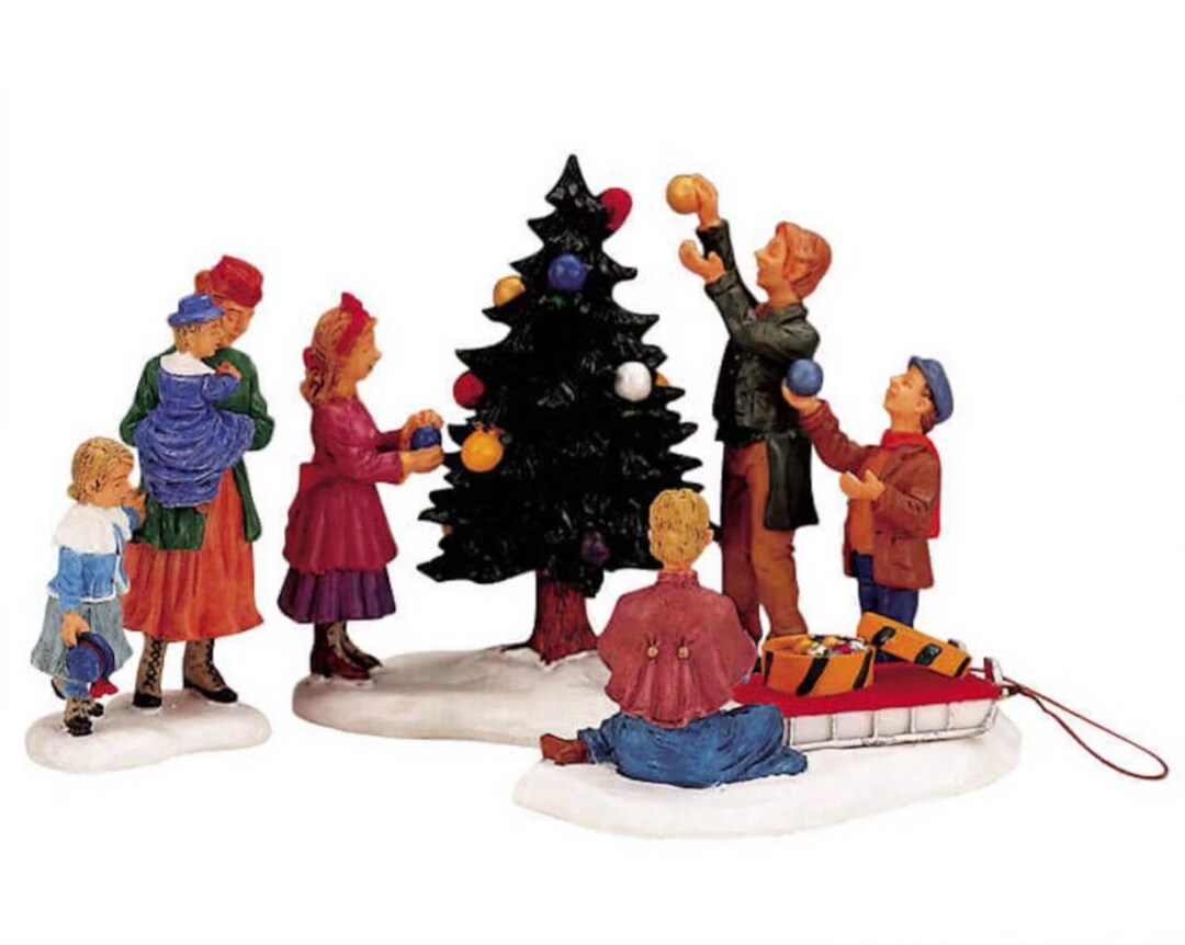 Lemax FAMILY TRADITION Set of 3 #22587 Christmas Village Accessories ...