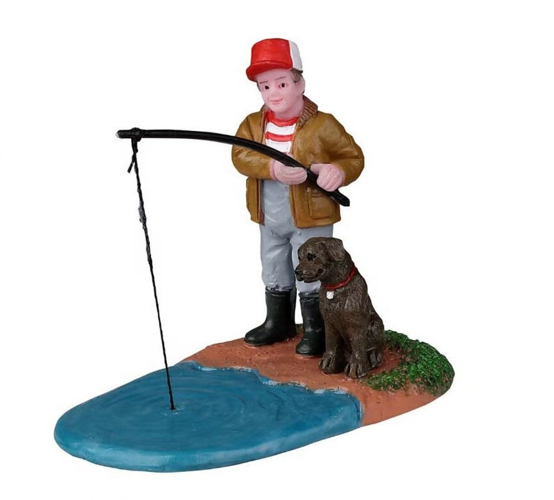 Lemax GONE FISHIN’ # 22131 Christmas Vail Village Accessories Figurine ...