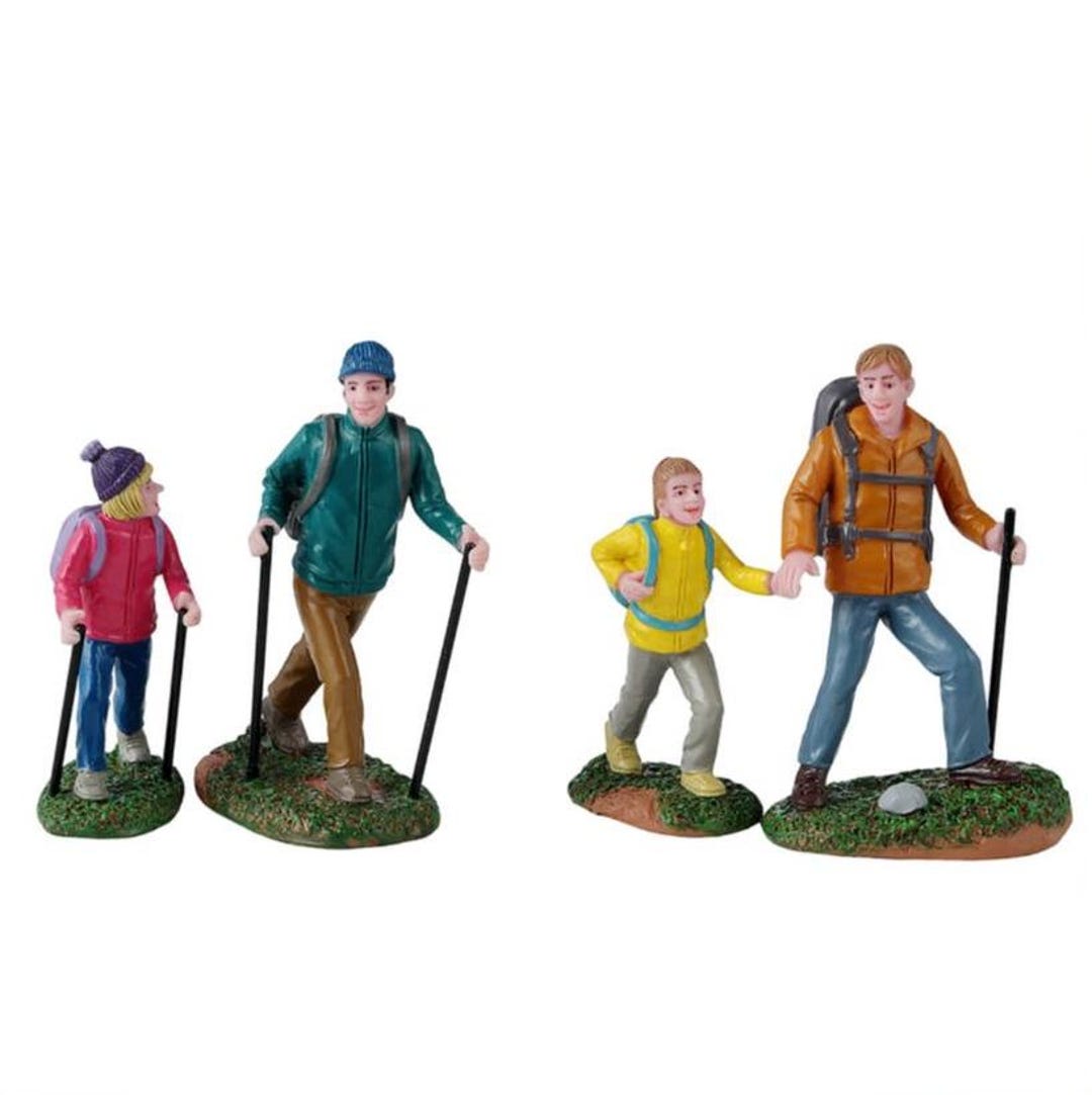 Lemax FATHER & DAUGHTER HIKERS Set of 4 # 42313 Vail Christmas Village ...