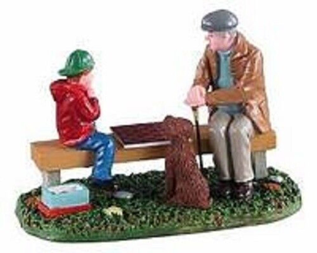 Lemax PLAYING WITH GRAMPS # 12022 Christmas Village Figurines 2021 New ...