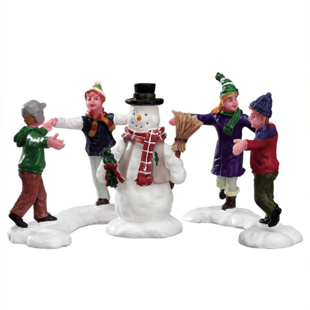 Lemax RING AROUND the SNOWMAN Set of 3 # 52112 Christmas Village ...