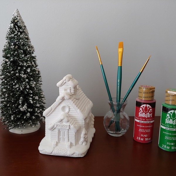 Ceramic Christmas Village Houses to Be Painted - Etsy