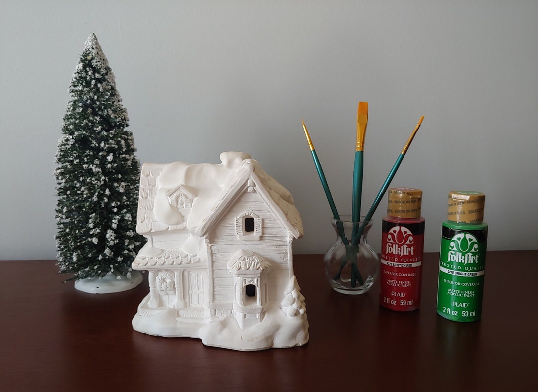 Wee Crafts FARM HOUSE Model 21570 Ready to Paint Holiday Christmas ...