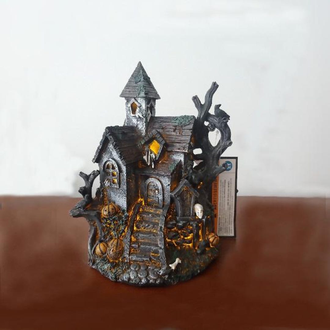 HAUNTED HOUSE LED Halloween Lighted Decoration New - Etsy