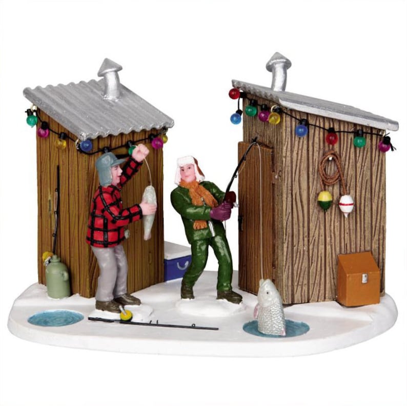 Lemax FRIENDLY COMPETITION Fishing Friends # 23951 Christmas Village ...