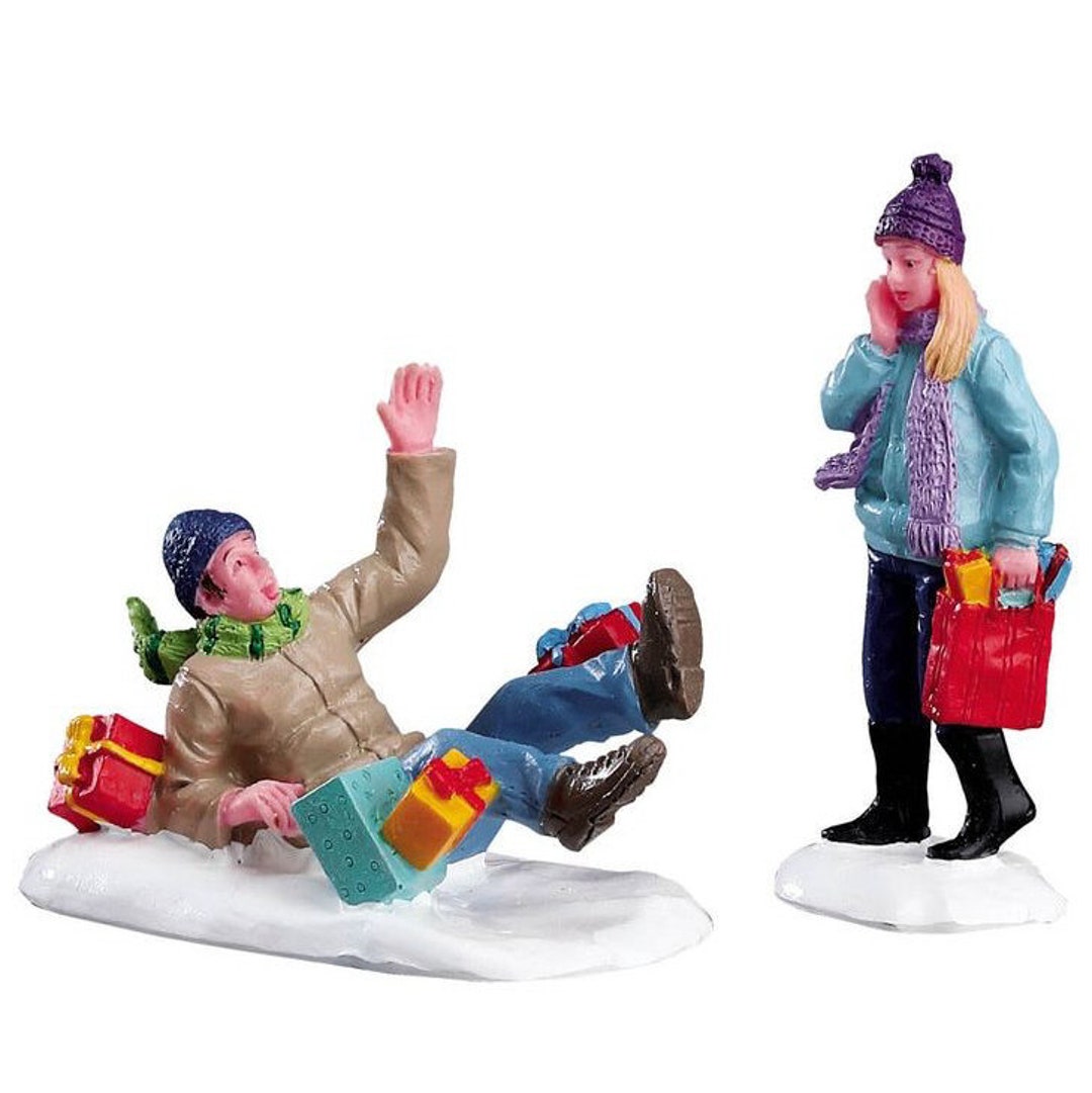 Lemax SHOPPING DATE Set of 2 # 52360 Christmas Village Accessories ...