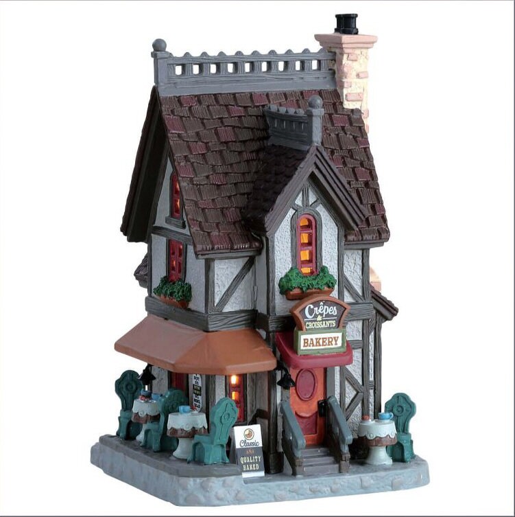 Lemax CREPES & CROISSANTS BAKERY # 75252 Christmas Village Lighted ...