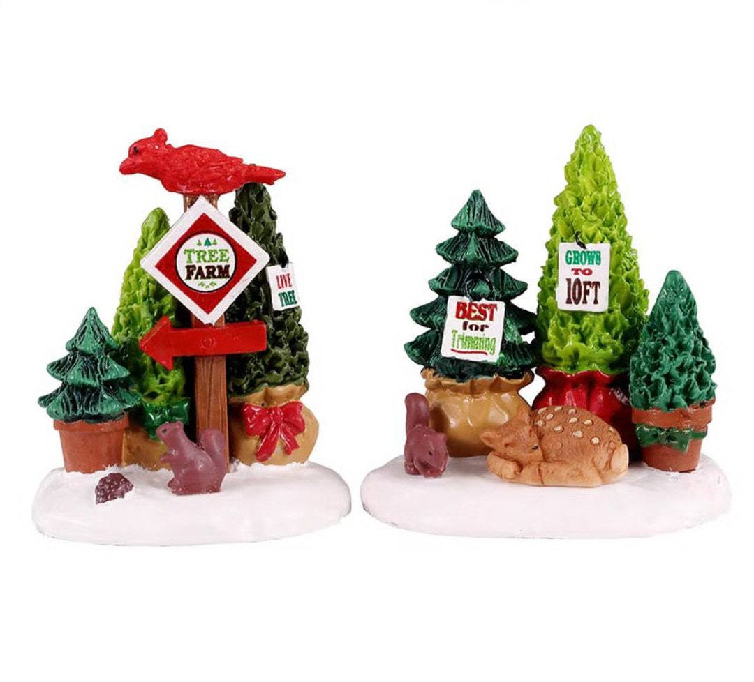 Lemax TREE FARM DISPLAY # 14844 Christmas Vail Village Accessories ...