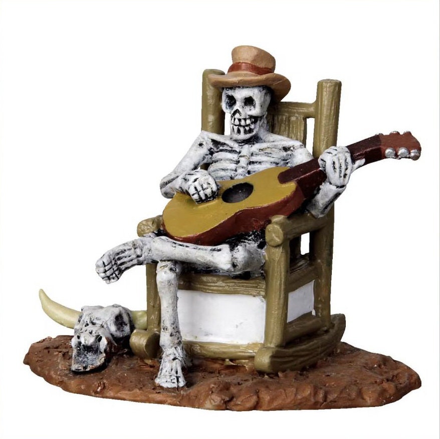 Lemax ROCKING CHAIR SKELETON 22003 Halloween Spooky Town - Etsy